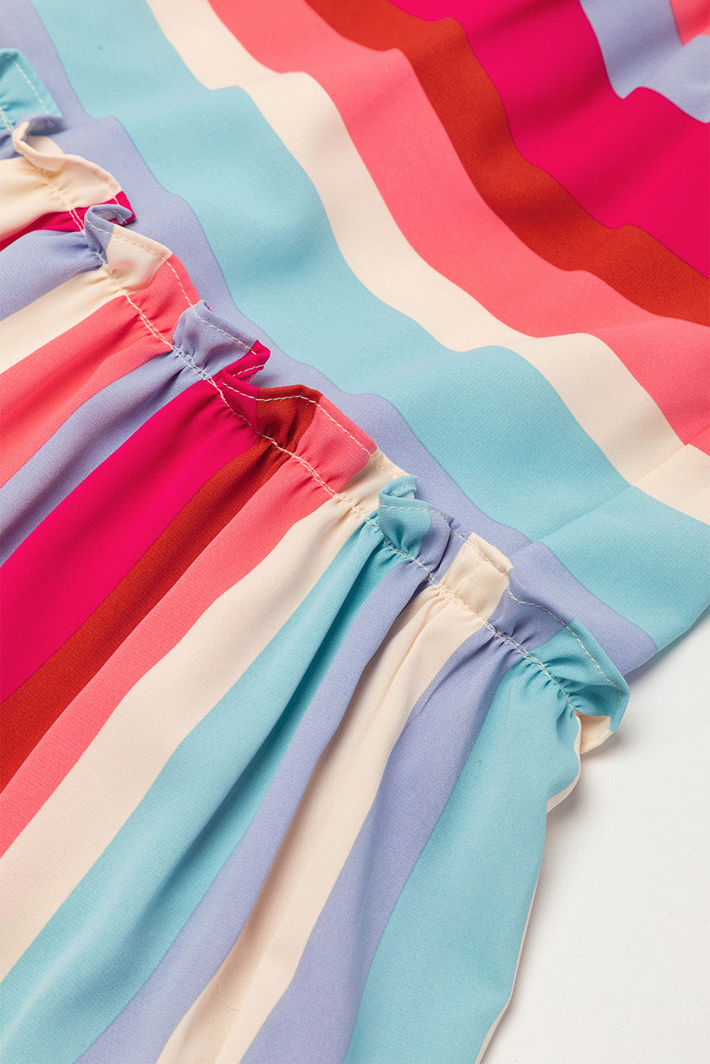 Chic Ruffled Straps Smocked Tiered Long Dress – ModeShe